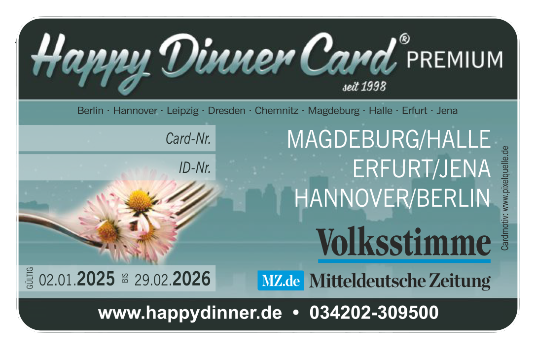 Happy Dinner Card Leipzig
